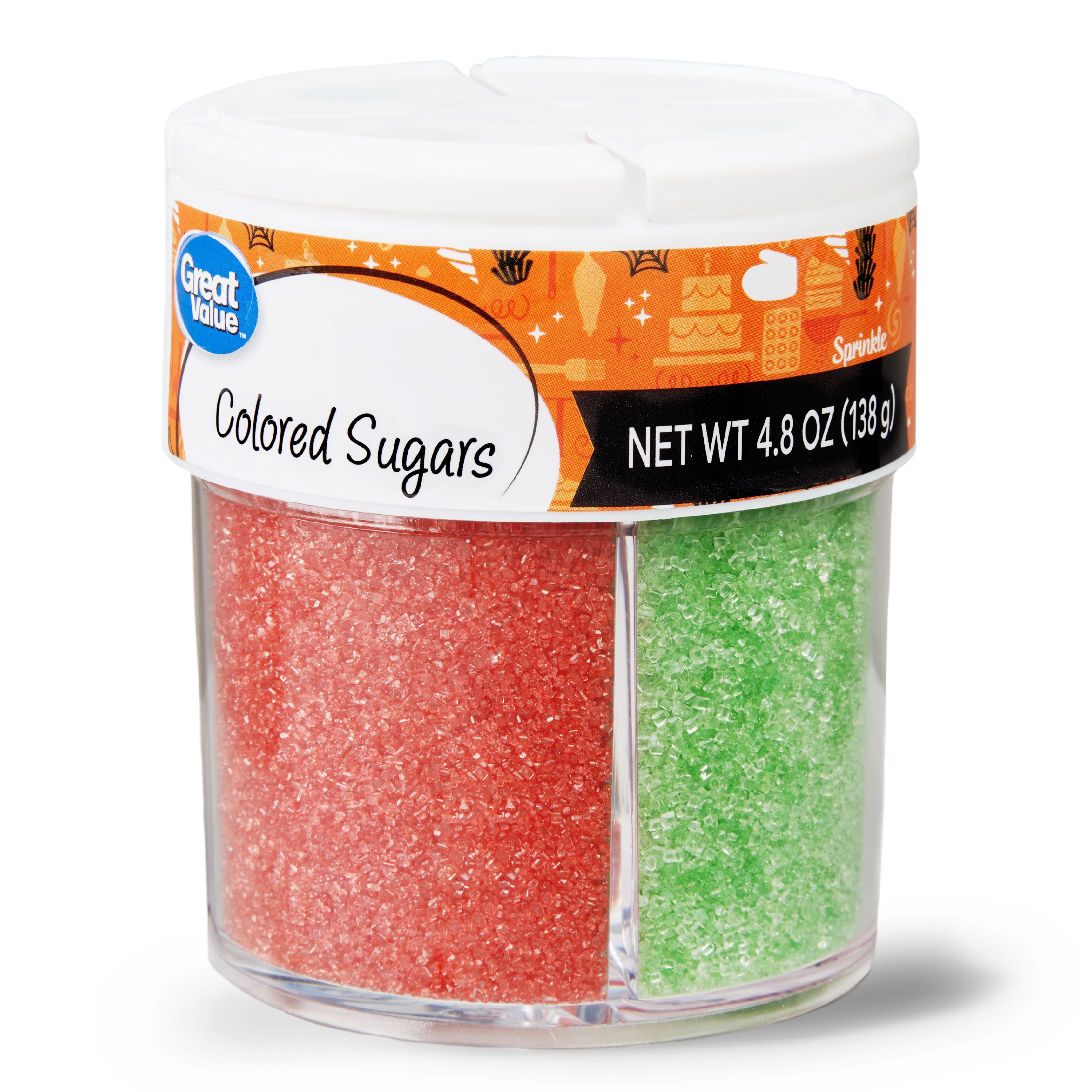 Great Value Halloween Colored Sugars, 4.8 oz, 4 Cell - Walmart Business ...