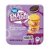 Great Value Ham and Cheese Snack Builders, Crackers with Cookies, 3.20 ...