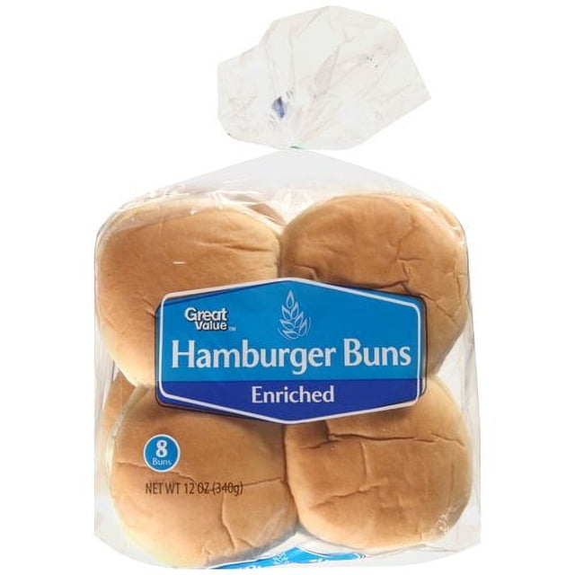 Great Value Buns 8ct | Hamburger buns for catering supplies - Walmart ...