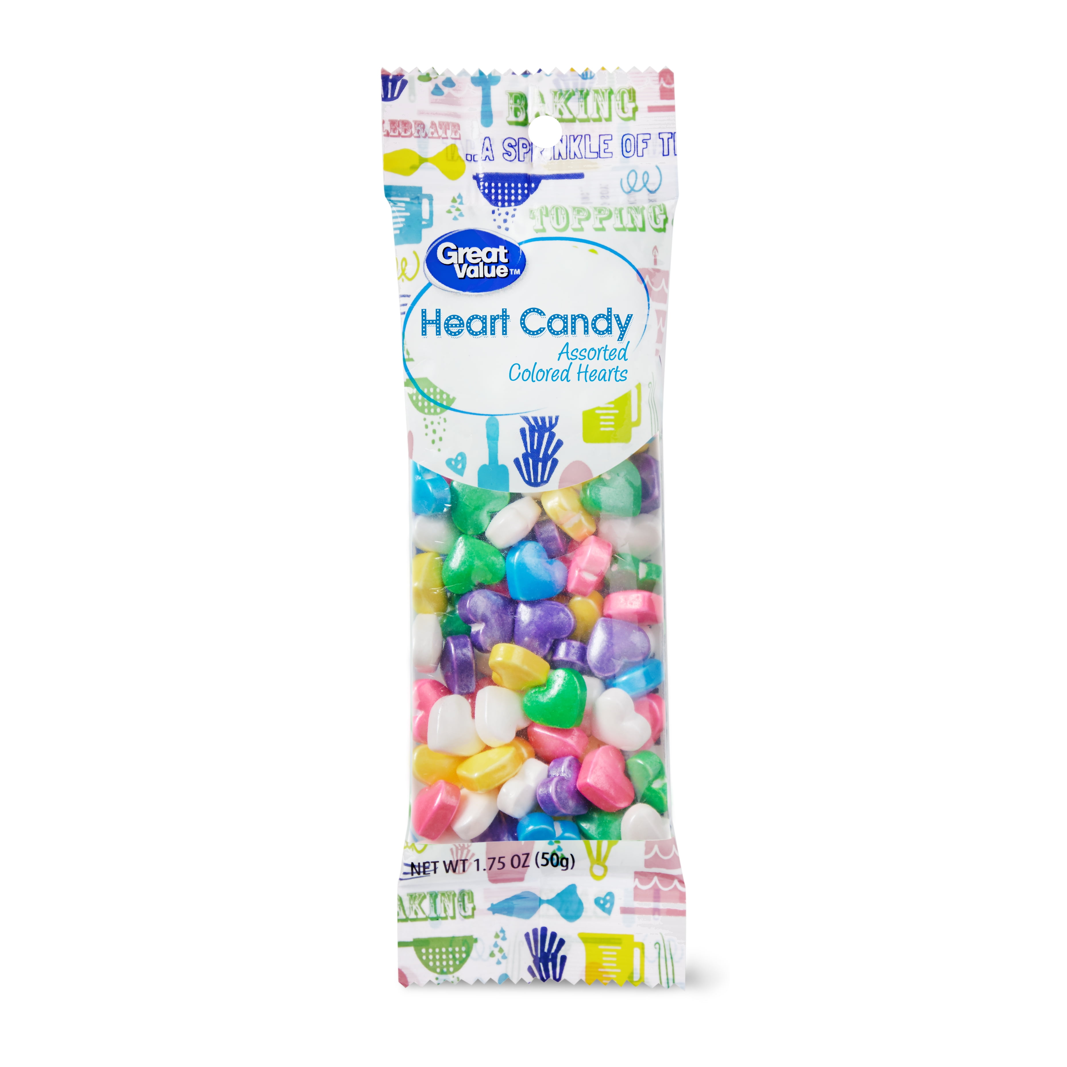 Great Value Heart Candy, Assorted Colored Hearts, 1.5 oz - Walmart ...
