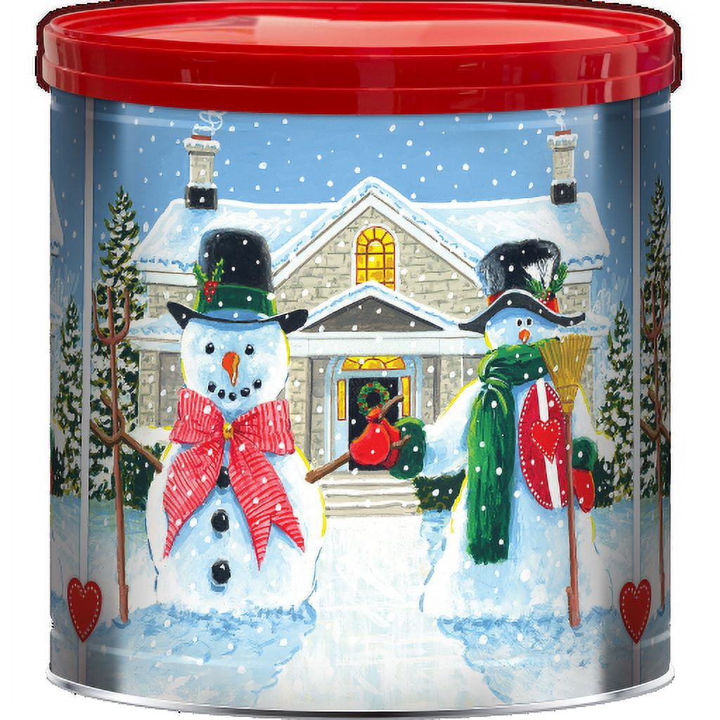 Great Value Holiday Popcorn Tin, American Gothic Snowmen Design, 3 ...