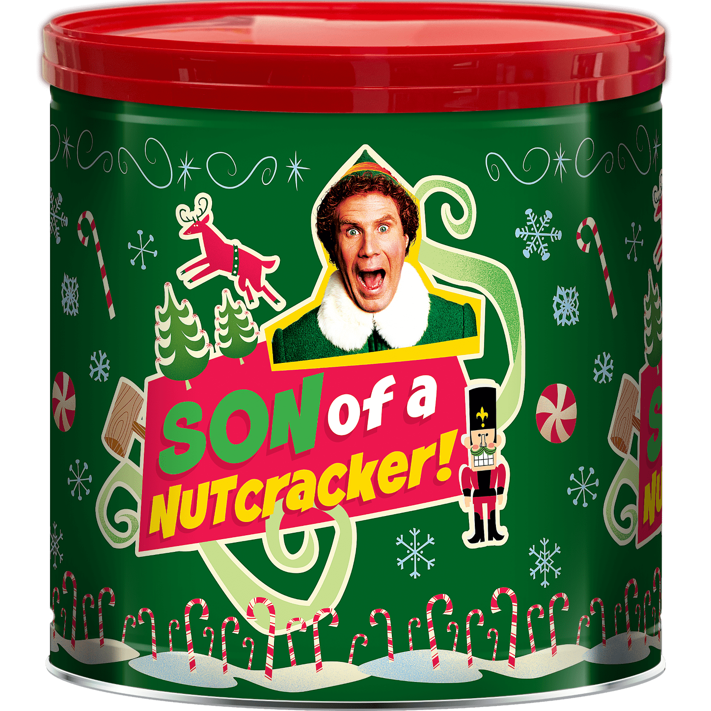 Great Value Holiday Popcorn Tin, Warner Brother's Elf Design, 3 Flavors ...