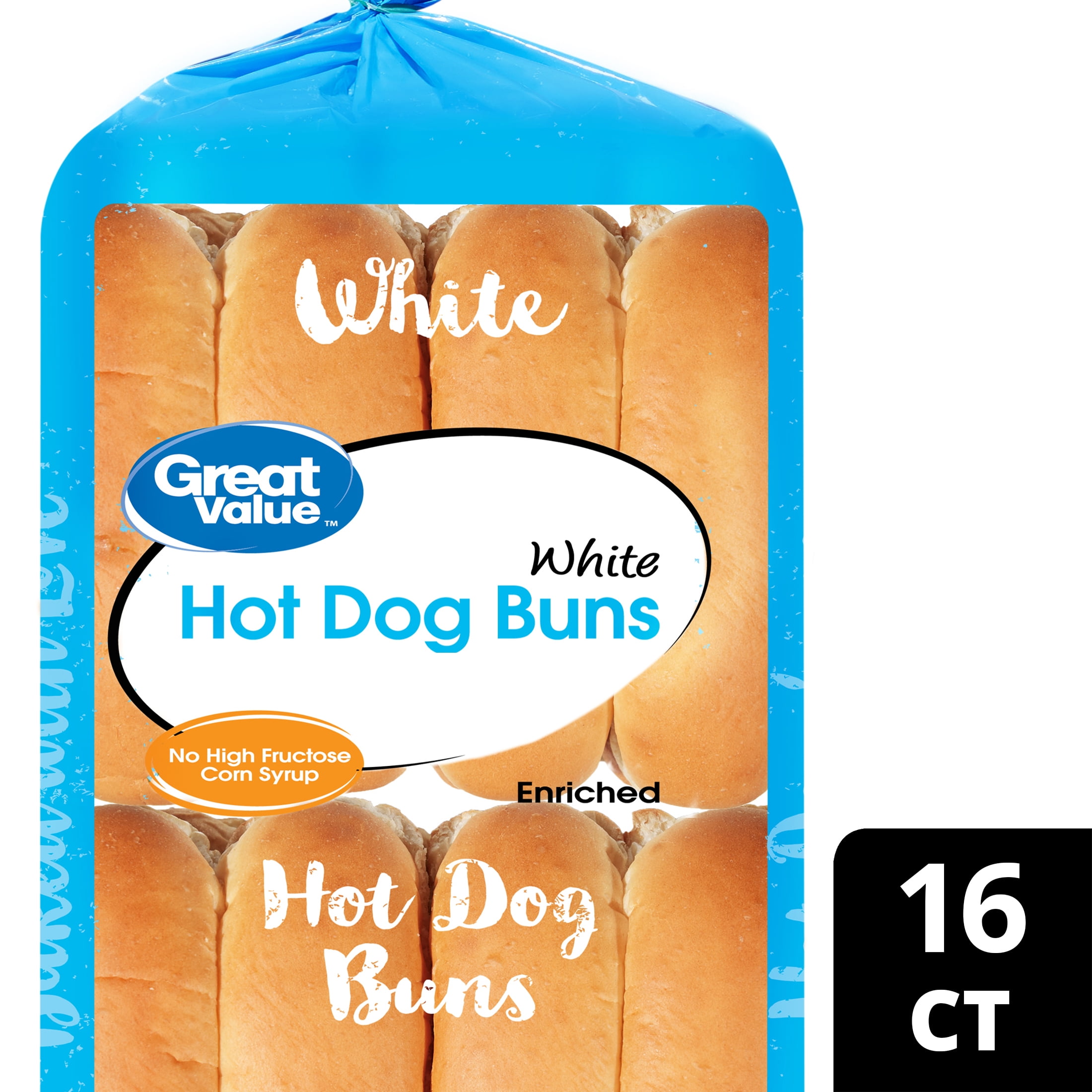 Great Value Hot Dog Buns, 22 oz, 16 Count - Walmart Business Supplies