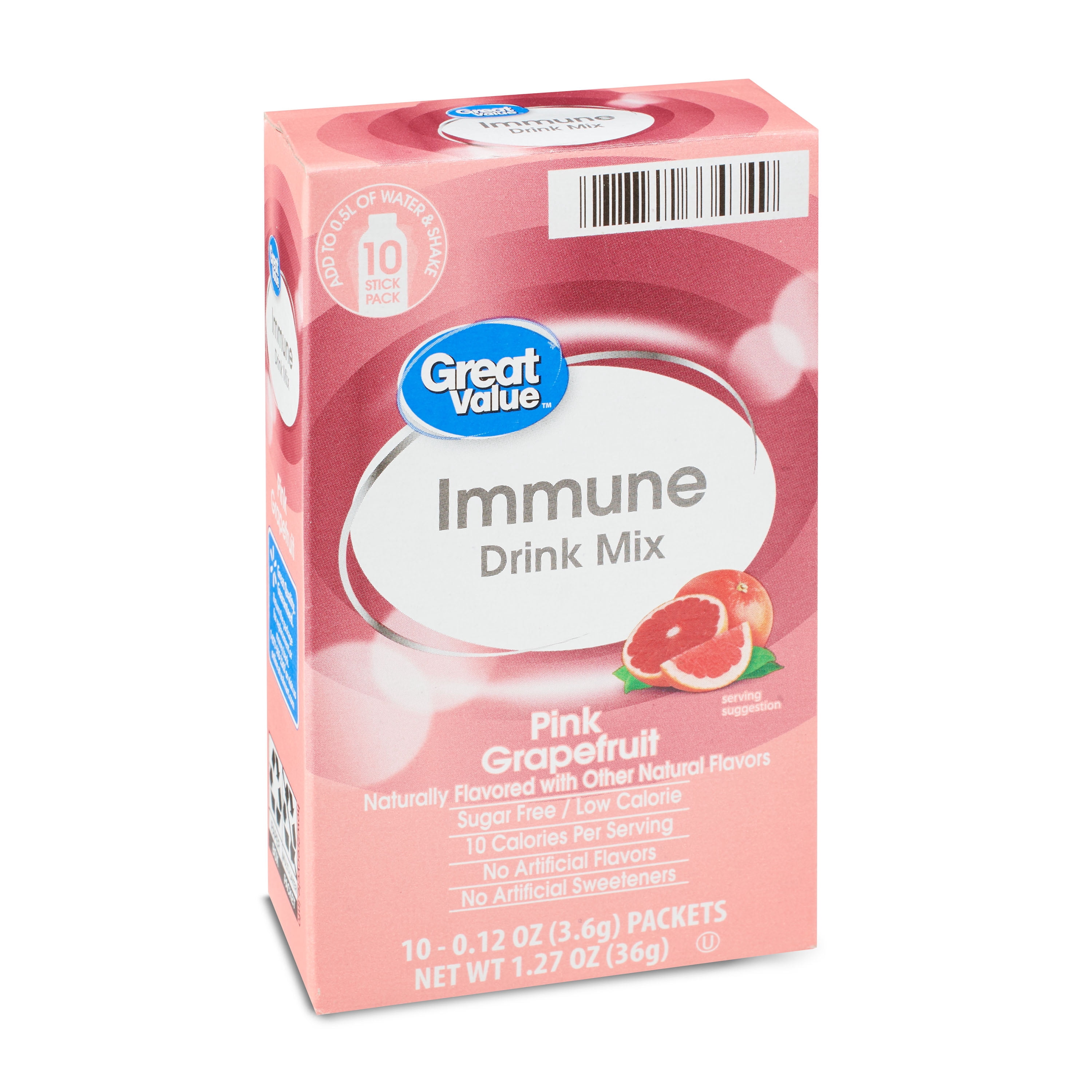 Brandclub - Great Value Immune Drink Mix, Pink Grapefruit-Flavored, 0. ...