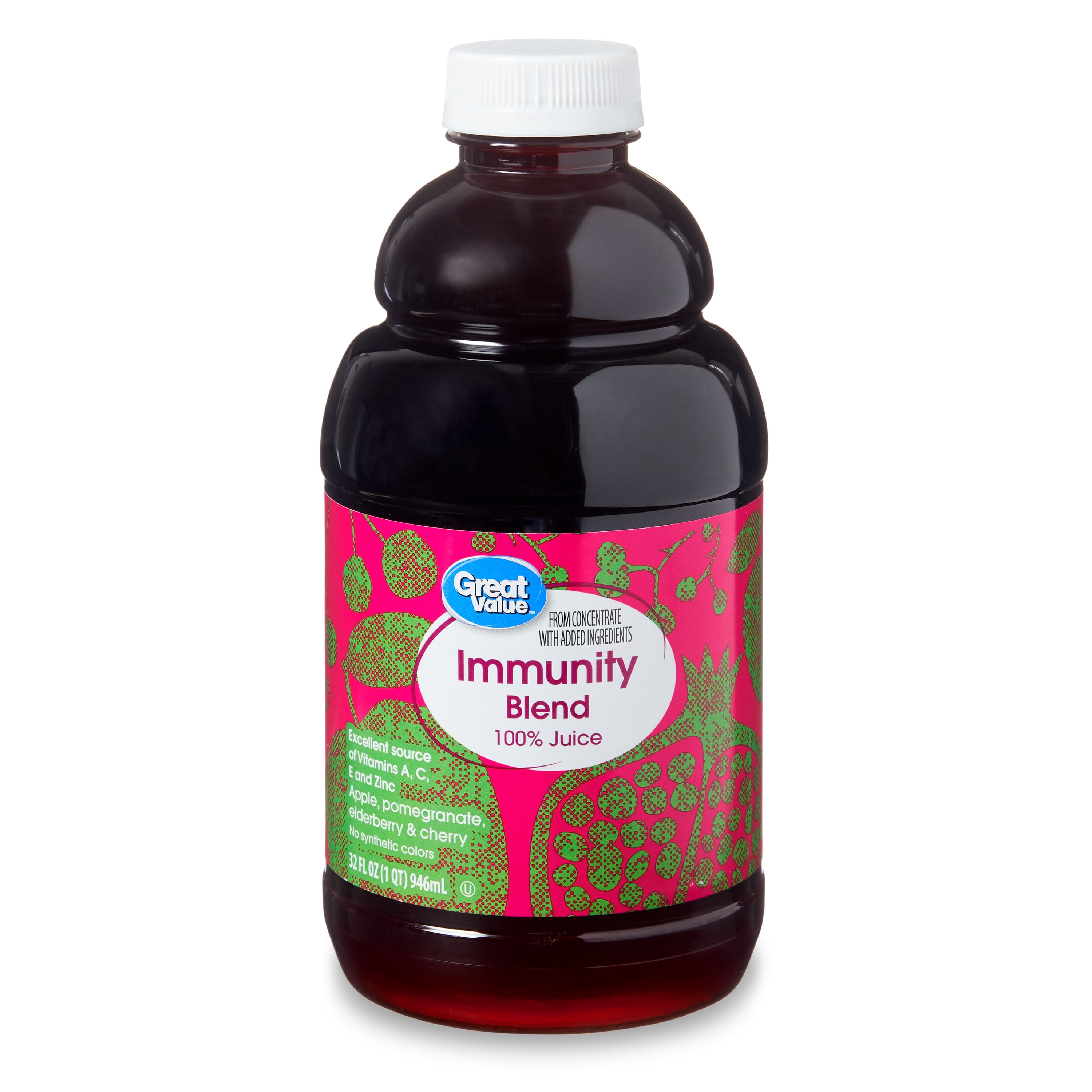 Great Value Immunity Blend 100% Juice, 32 fl oz - Walmart.com