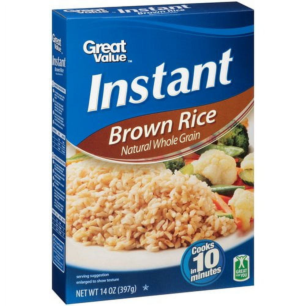 Great Value Instant Brown Rice, 14 oz - Walmart.com