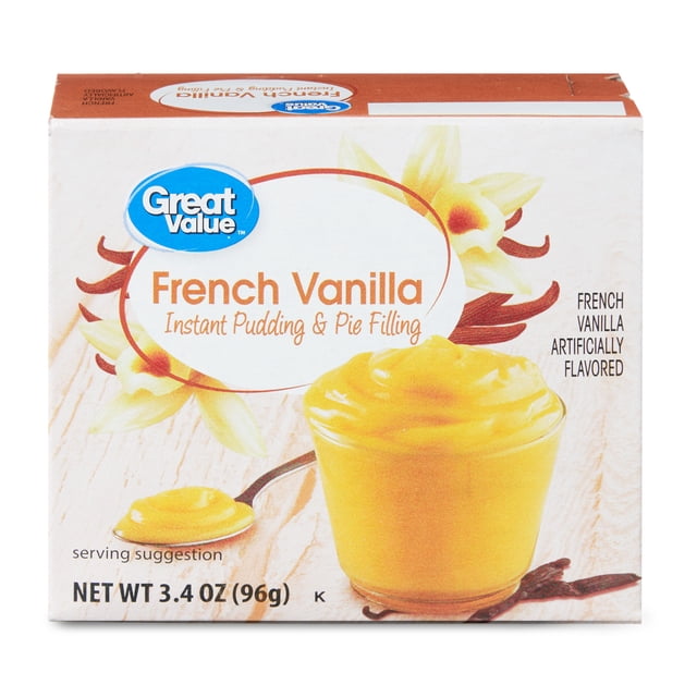 Great Value Instant Pudding and Pie Filling, French Vanilla , 3.4 oz ...
