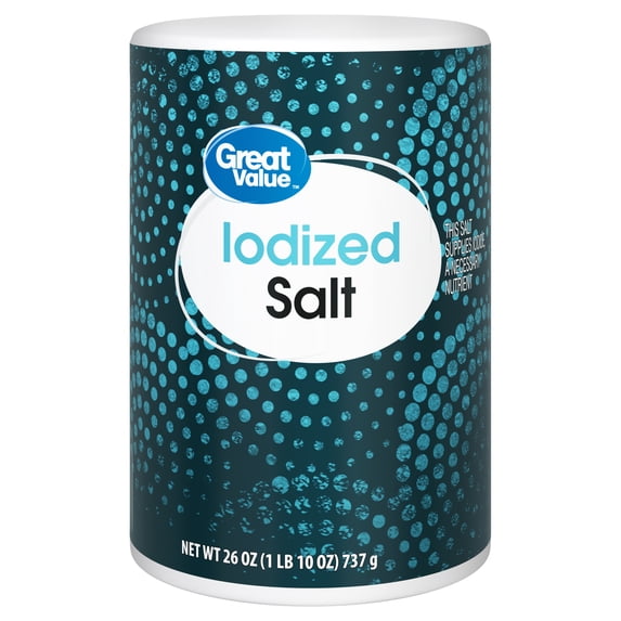 Great Value Iodized Salt 26 oz with Iodide, Easy Pour Spout - Walmart.com