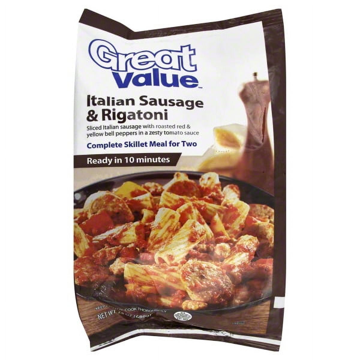 Great Value Italian Sausage & Rigatoni Complete Skillet Meal For Two ...