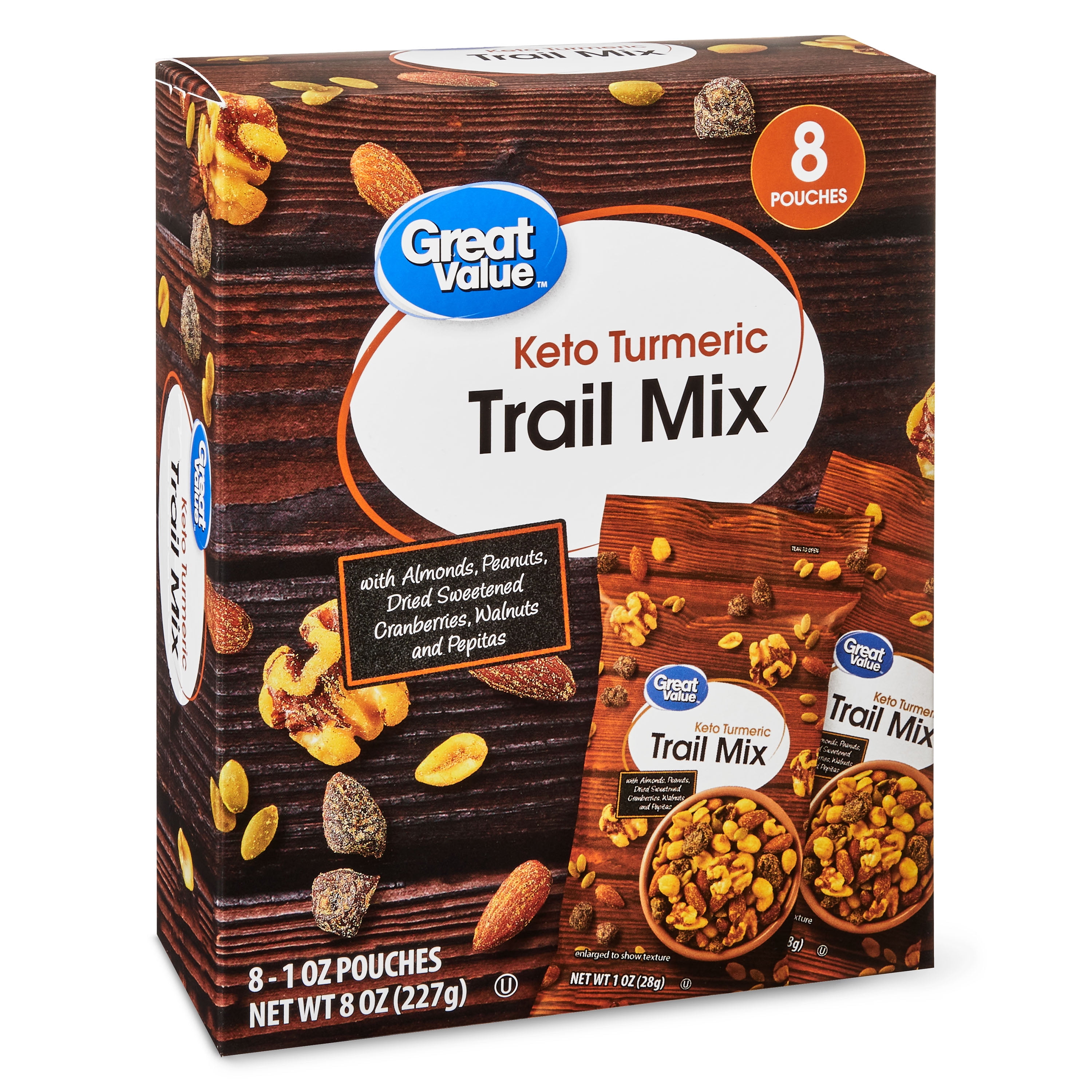 Brandclub - Great Value Keto Turmeric Trail Mix, 1 oz, 8 Count
