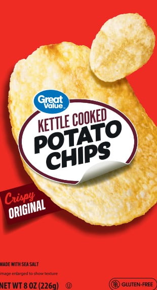 Great Value Kettle Cooked Original Potato Chips, 8 oz - Walmart.com