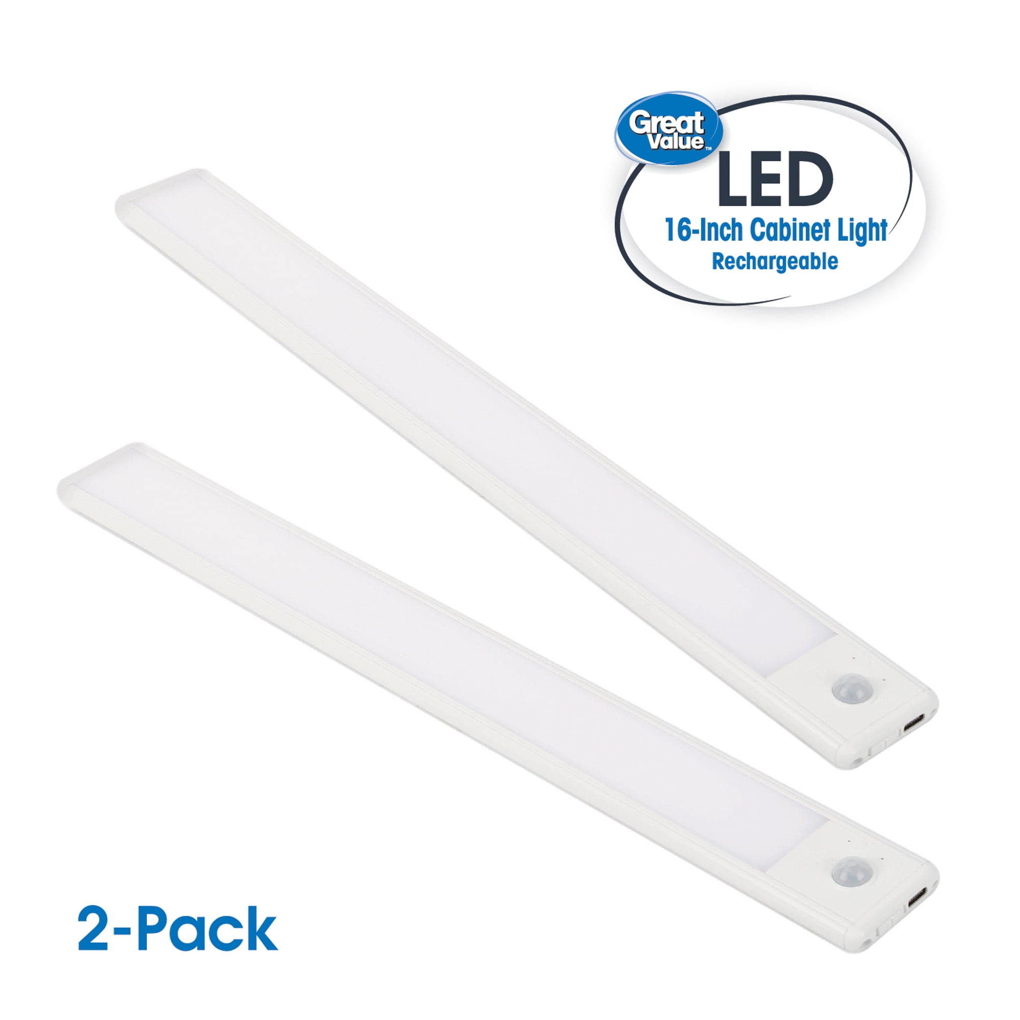 Great Value 16" 150 Lumens Rechargeable LED Cabine Light, Warm White ...