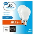 Great Value LED Ceiling Fan Bulb 4.5W (40W Equivalent) Daylight , A15 ...