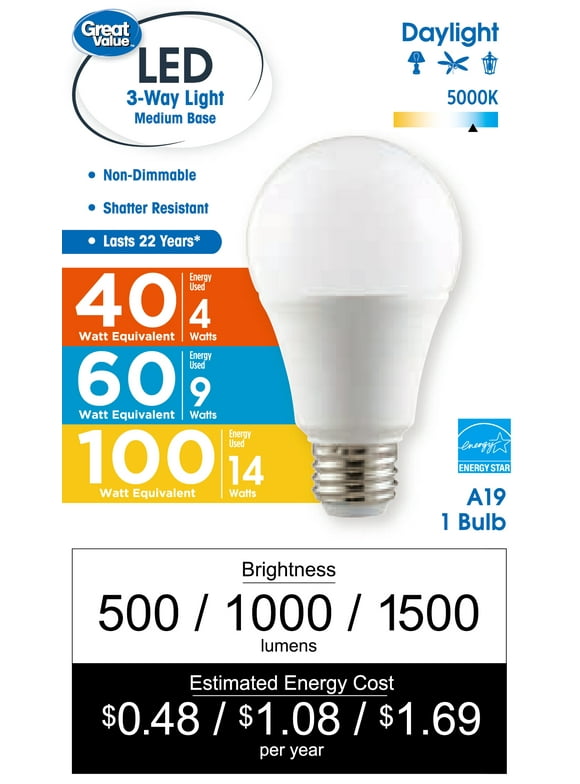 Great Value Light Bulbs in Shop Light Bulbs by Brand - Walmart.com