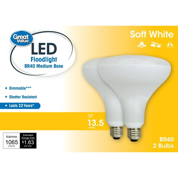 BR40 Light Bulbs in Light Bulbs by Shape - Walmart.com
