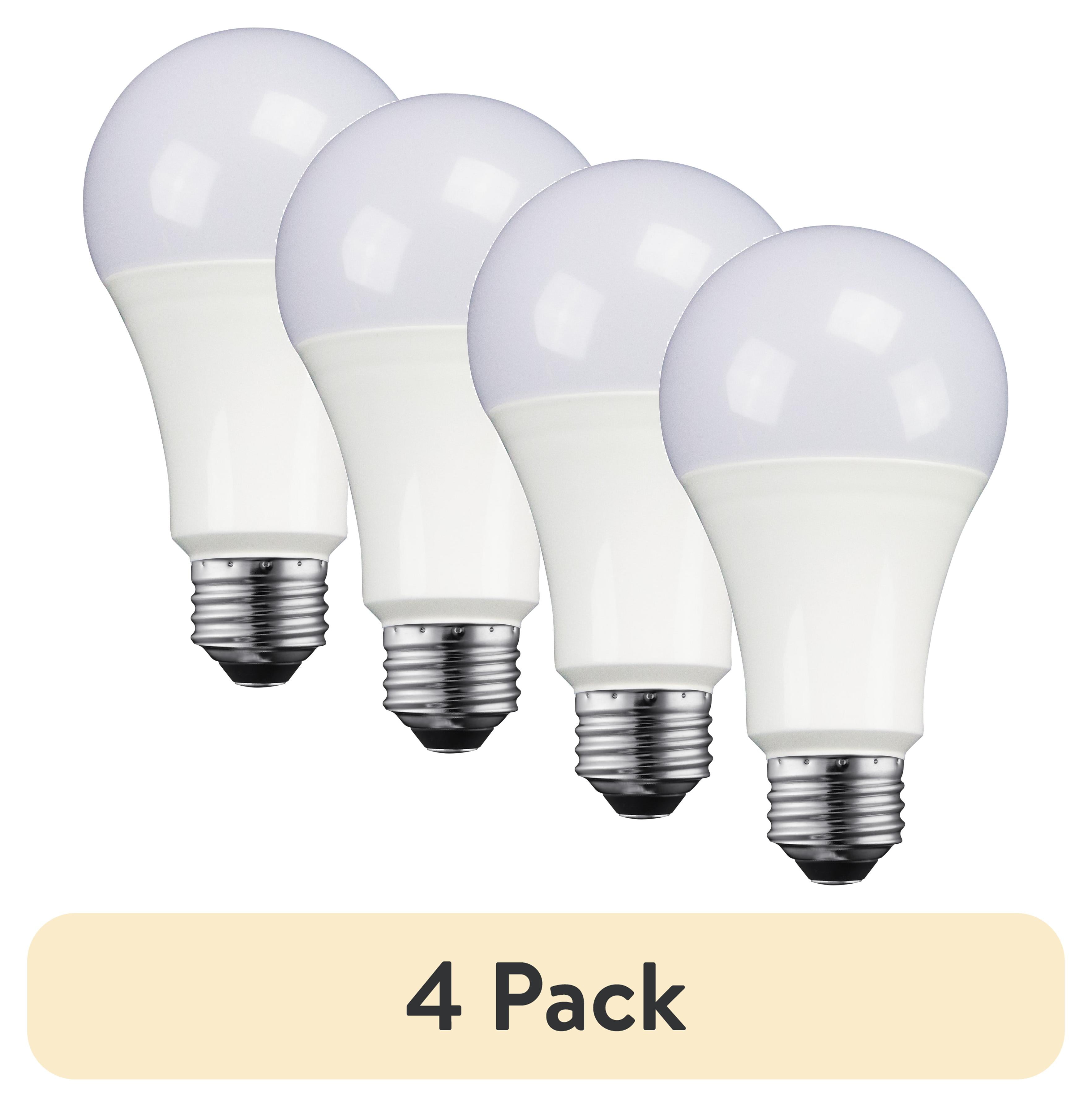 (4 pack) Great Value LED Light Bulb, 16W (100W Equivalent) 3-way Lamp ...