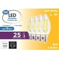 Great Value LED Light Bulb, 3W (25W Equivalent), E12 Candelabra Base ...