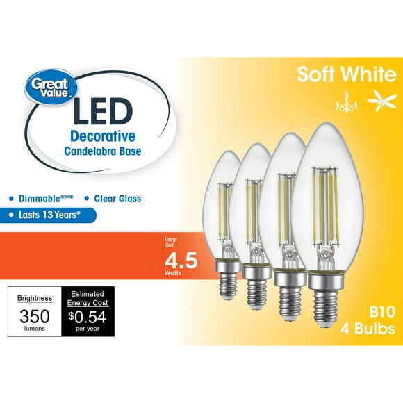 40w Type B E12 Candelabra Base Bulb