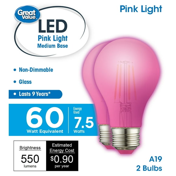 Soft Pink Light Bulbs 60 Watt