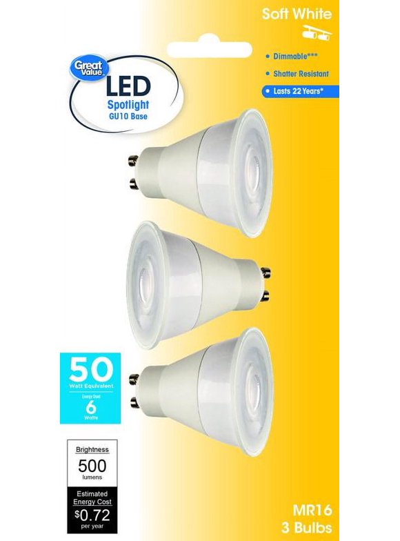 GU10 Light Bulbs in Shop Light Bulbs by Base Type - Walmart.com