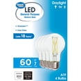 Great Value 18YR A19 LED Light Bulb, 7W (60W Equivalent) Dimmable ...