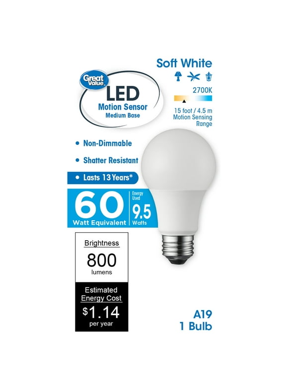 Motion Sensor Light Bulbs in Light Bulbs - Walmart.com