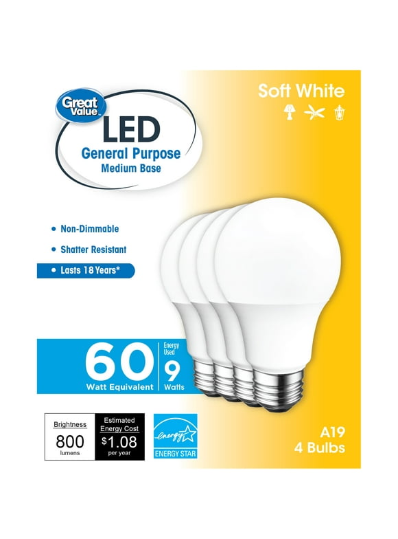 Great Value Light Bulbs in Shop Light Bulbs by Brand - Walmart.com