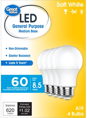 Great Value Light Bulbs in Shop Light Bulbs by Brand - Walmart.com