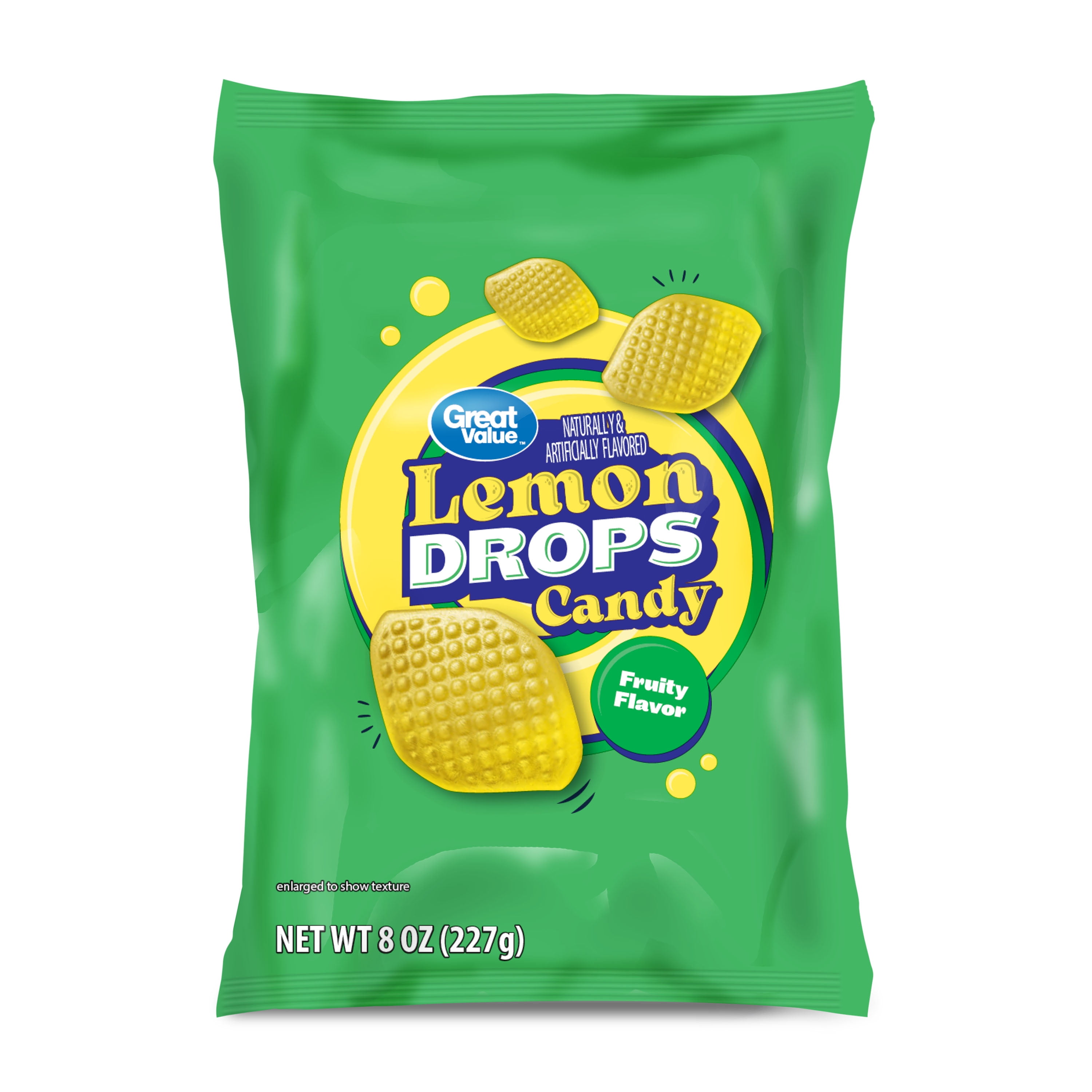 Great Value Lemon Drops Hard Candy 8 oz, Lemon-Shaped Citrus Flavor ...