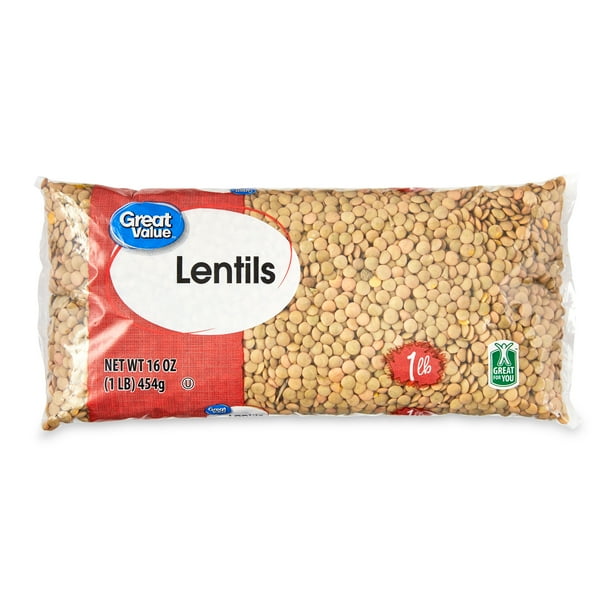Great Value Lentils, 1 lb - Walmart Business Supplies
