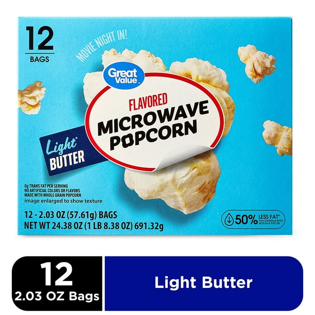 Light Butter Popcorn | Microwave popcorn for grocery retail - Walmart ...