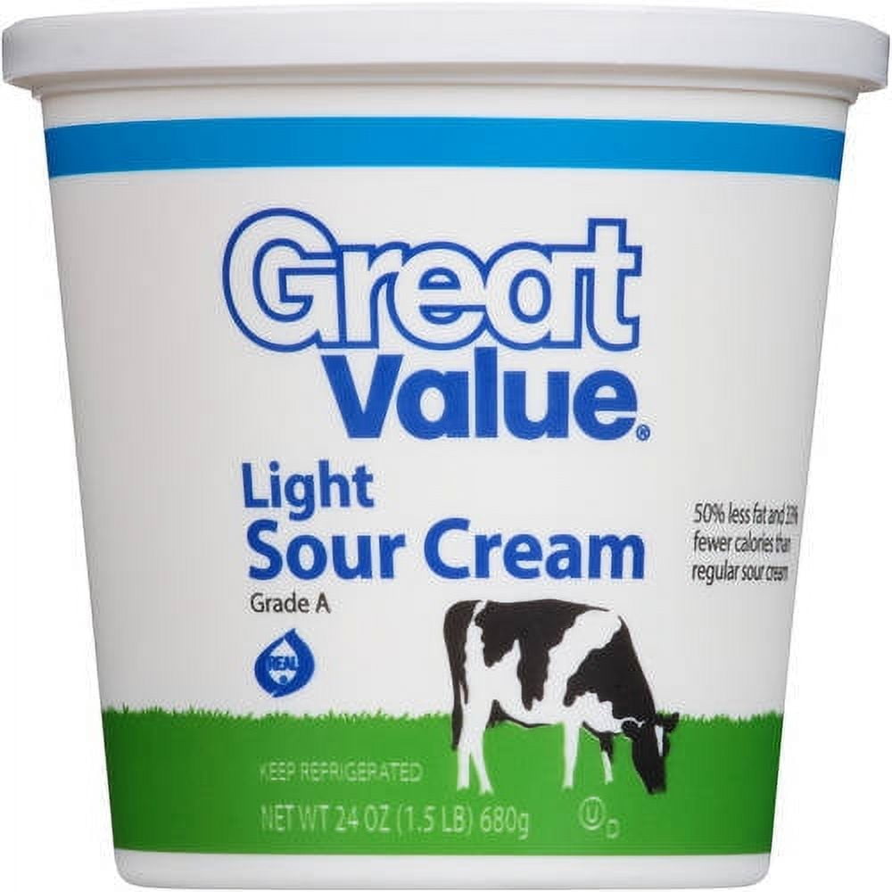 Great Value Light Sour Cream 24oz for Office Breakroom Use - Walmart ...