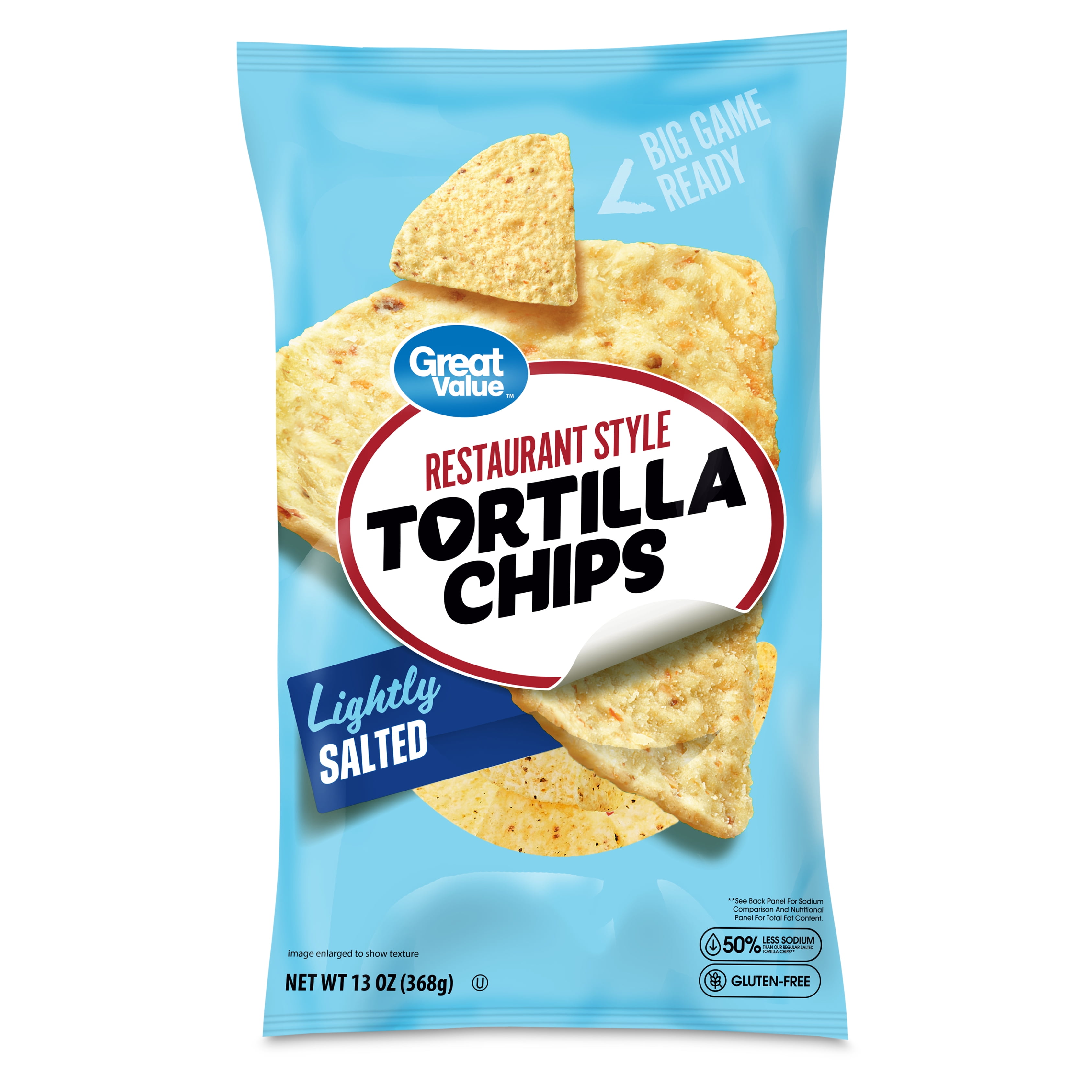 Great Value Restaurant Style Lightly Salted White Corn Tortilla Chips ...