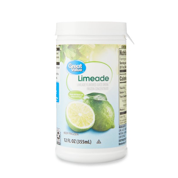 Great Value Limeade Flavored Juice Drink, Frozen, 12 fl oz - Walmart ...
