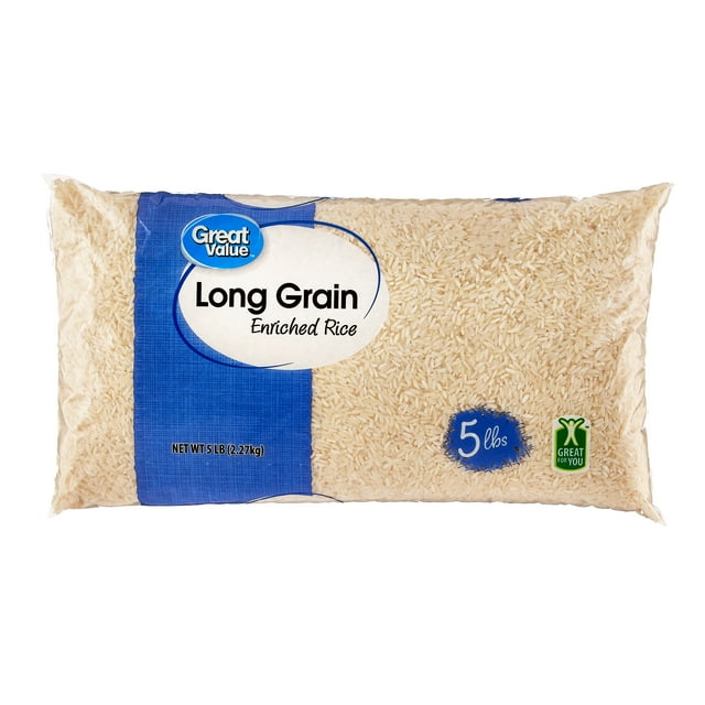 Great Value Long Grain Enriched Rice, 5 lbs - Walmart.com