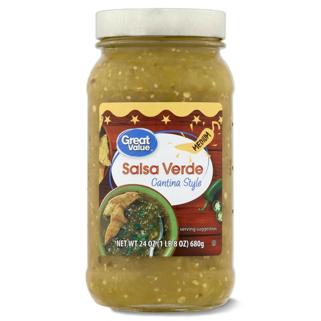 Great Value Medium Cantina Style Salsa Verde, 24 oz - Walmart.com