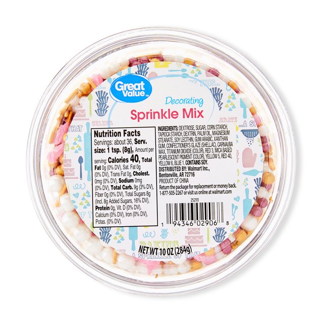 Great Value Metallic Sprinkles Decorating Mix, 10 oz - Walmart.com