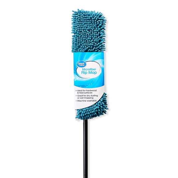 Great Value Microfiber Flip Dust Mop with Microfiber Pad for Duster and ...