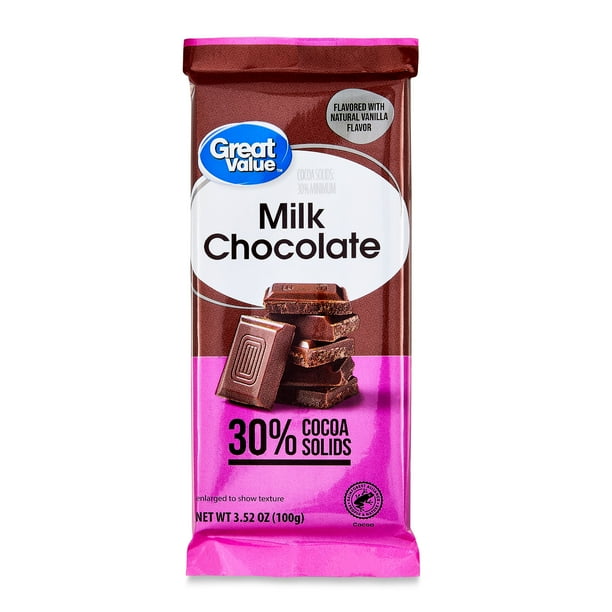 Great Value Milk Chocolate Bar, 3.52 oz - Walmart Business Supplies