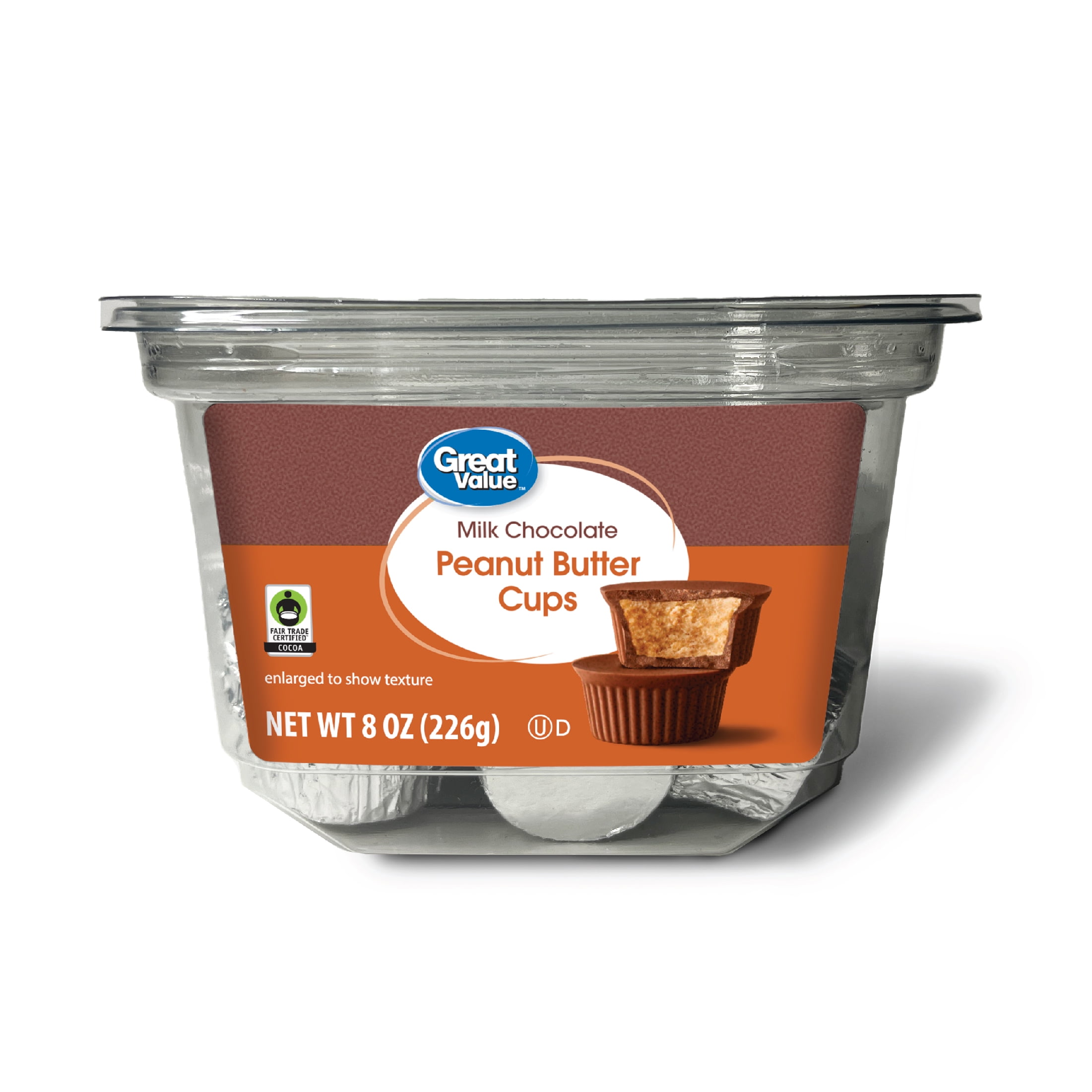 Great Value Milk Chocolate Peanut Butter Cups Tub, 8 oz - Walmart.com