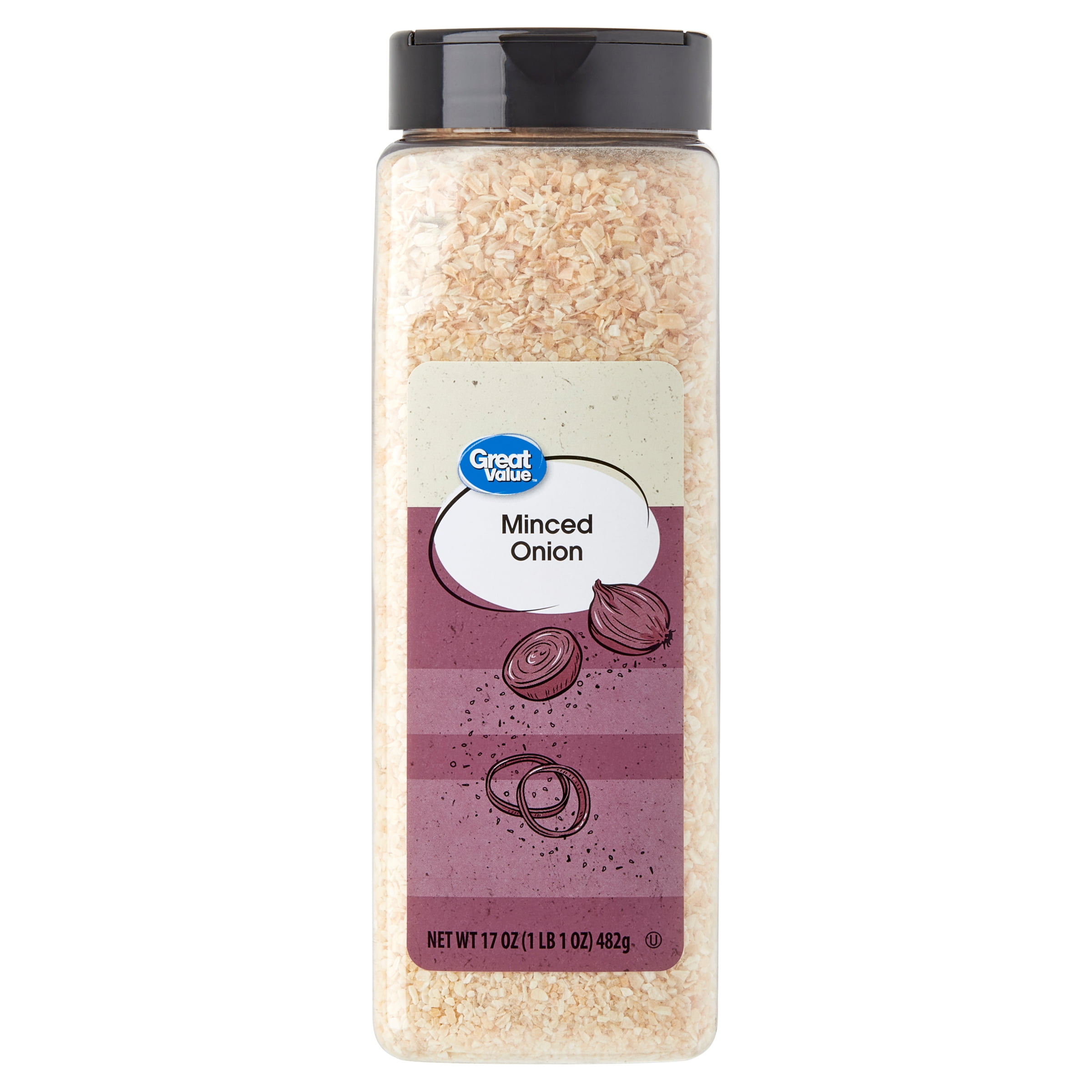 Great Value Minced Onion 17 oz Jar, Easy-Access Lid, Ideal for Recipes ...