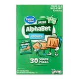 Great Value Mini Alphabet Cookies 1 oz 30 Snack Packs Educational ...