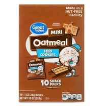 Great Value Mini Alphabet, Chippers & Oatmeal Cookies Variety Pack, 30 ...