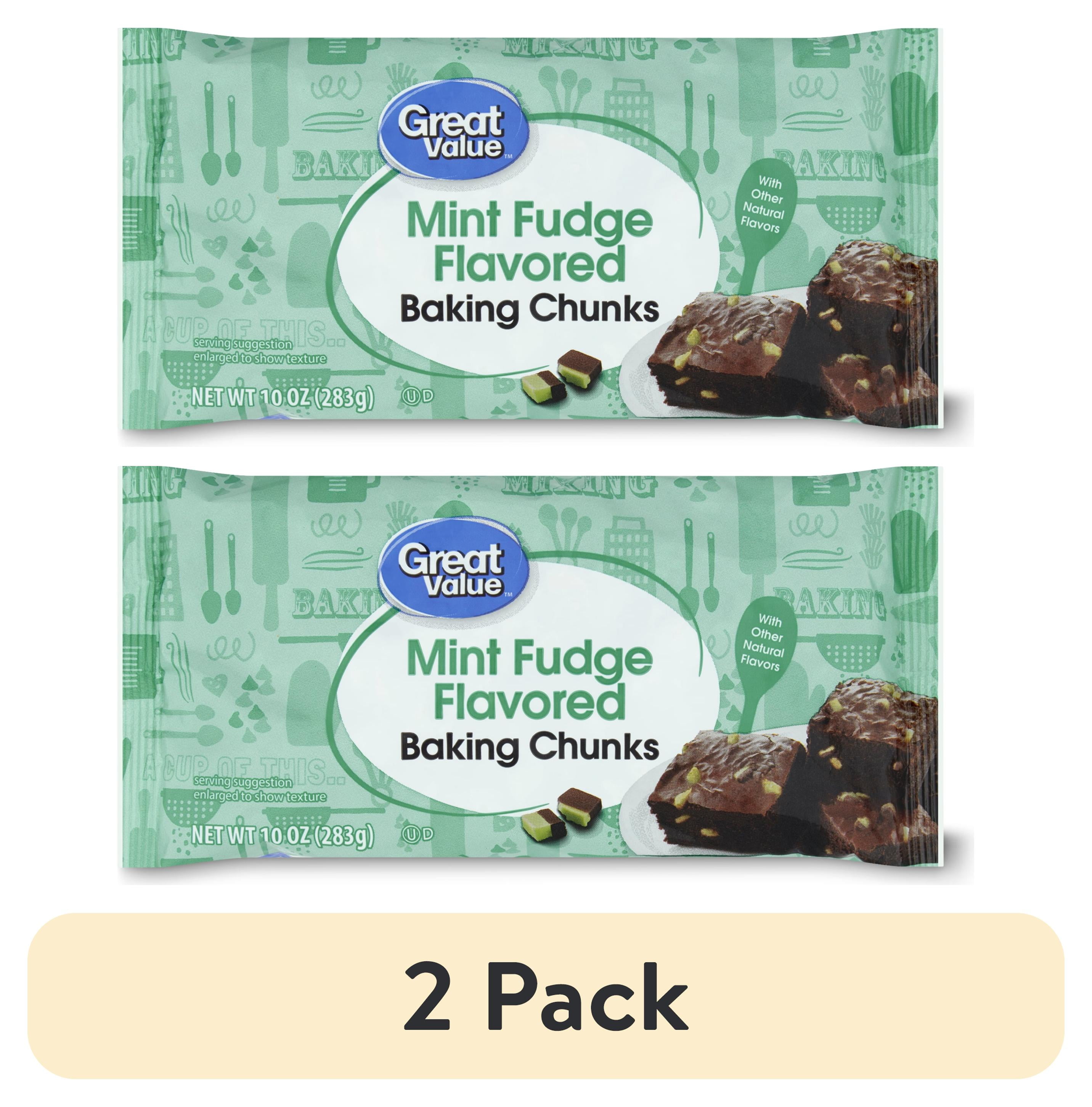 (2 pack) Great Value Mint Fudge Baking Chunk, 10 Oz - Walmart.com