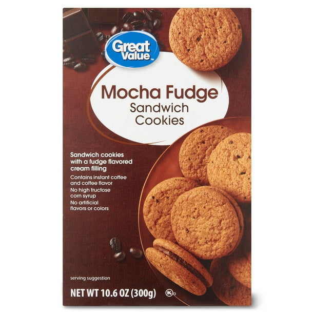 Great Value Mocha Fudge Sandwich Cookies, 10.6 oz - Walmart Business ...