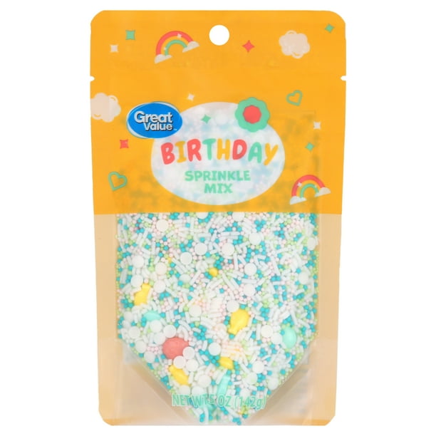 Great Value Multicolor Sprinkle Mix Birthday Wish, 5oz - Dessert ...