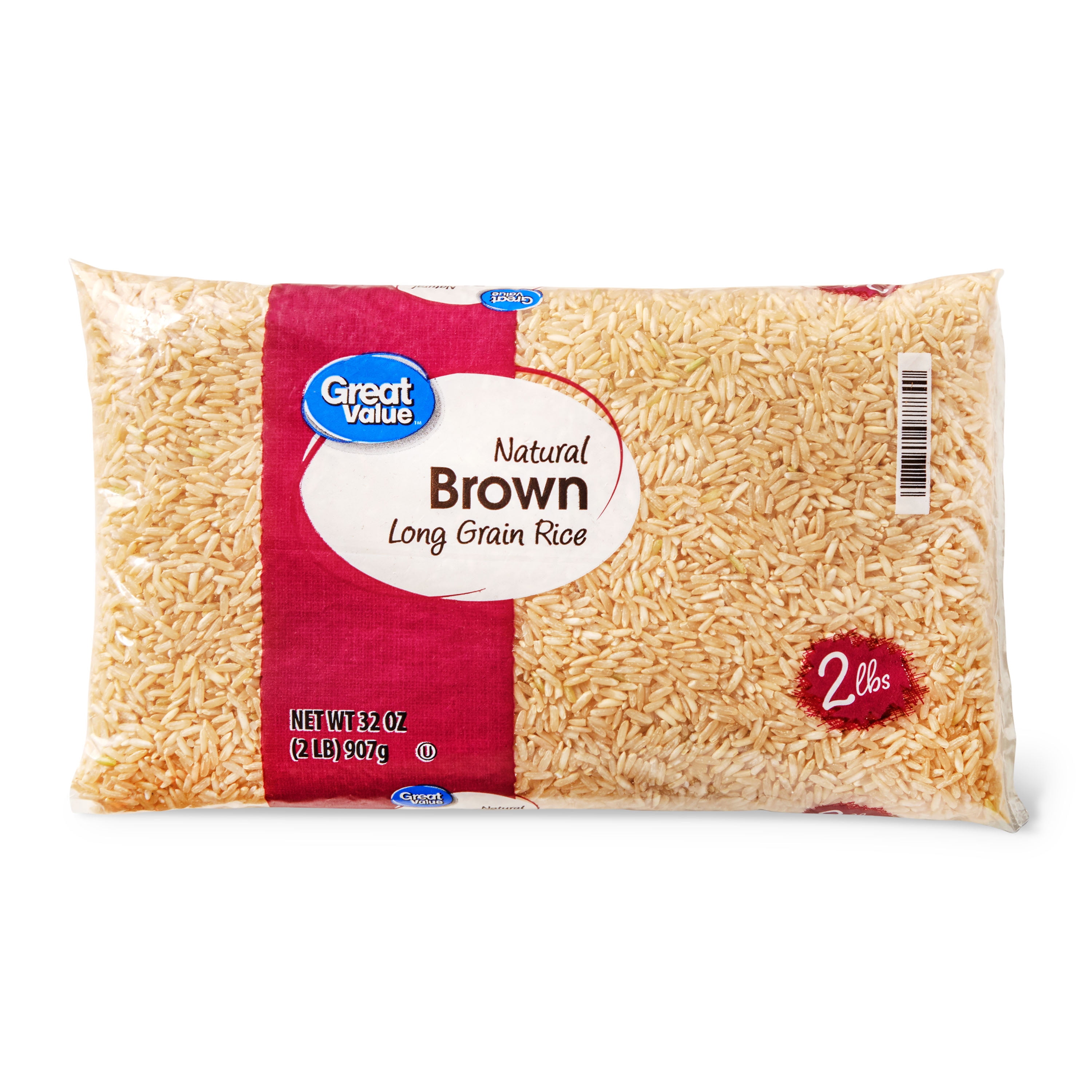 Great Value Natural Brown Long Grain Rice, 2 lbs - Walmart.com