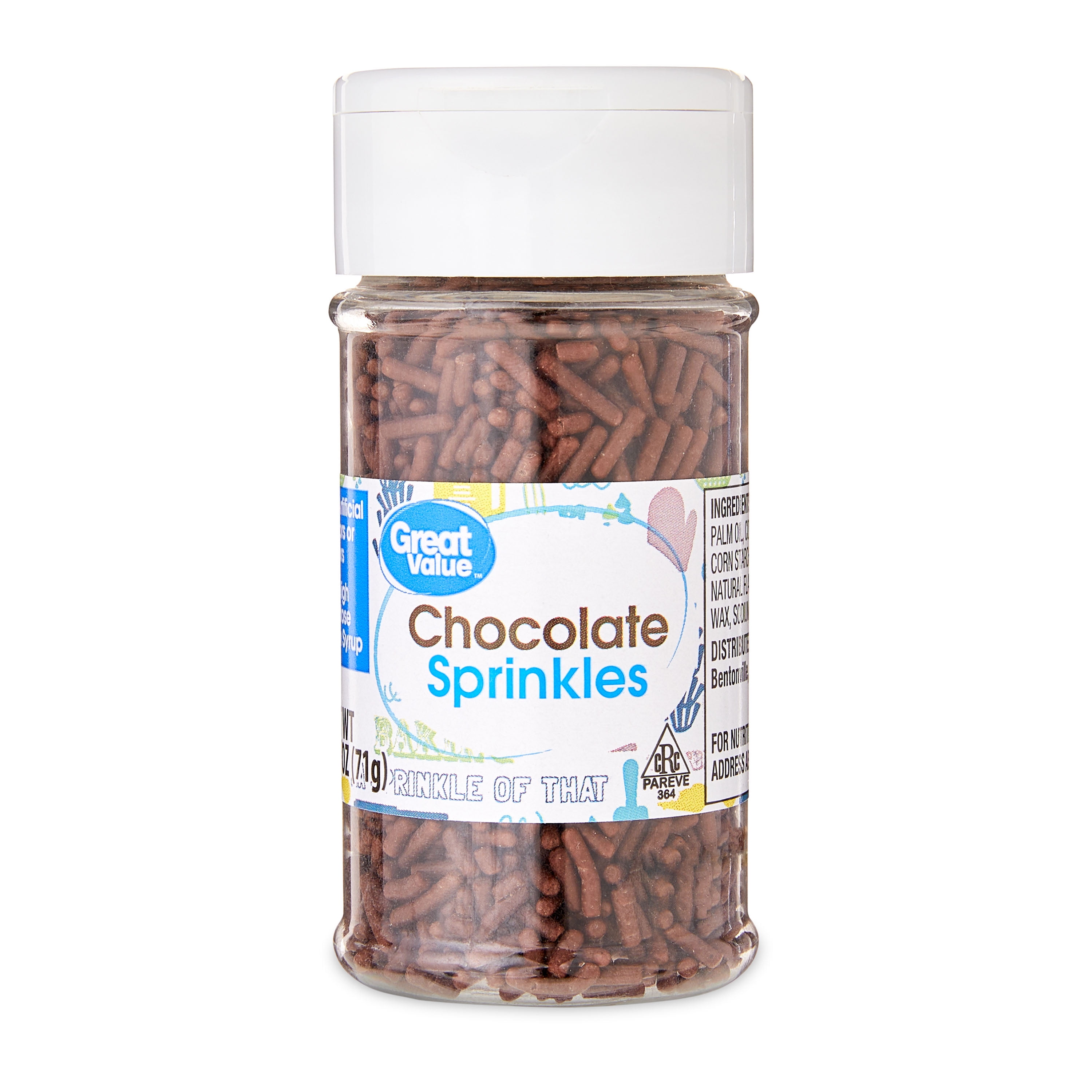 Great Value Natural Chocolate Sprinkles, 2.5 oz - Walmart.com