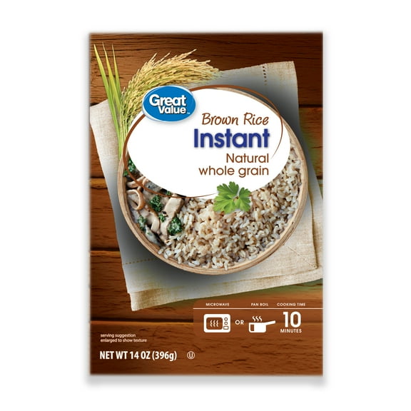 Great Value Enriched Long Grain Instant White Rice 28 oz Cooks in 5 ...