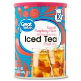 Great Value Natural Raspberry Flavor Iced Tea Drink Mix, 23.6 oz ...